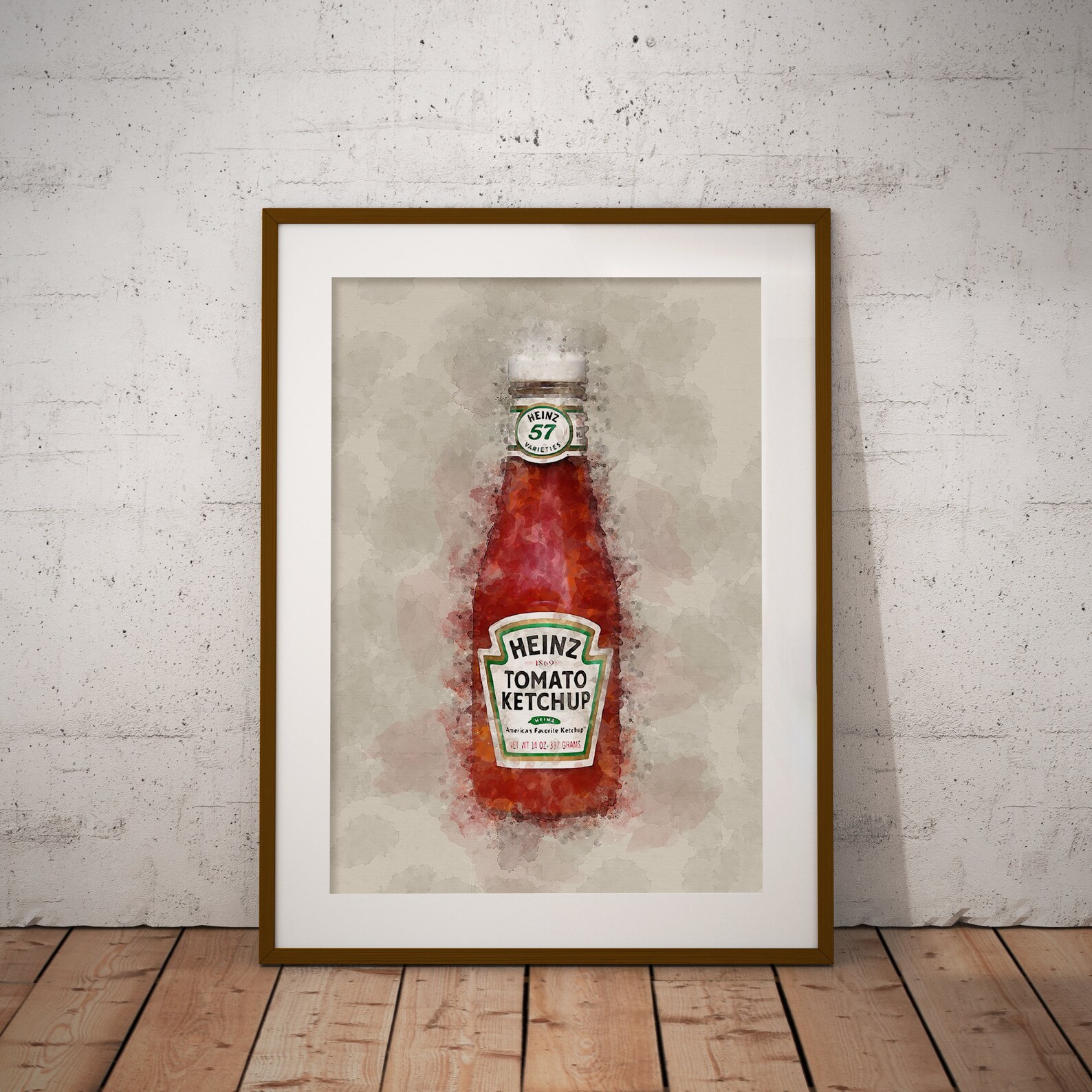 Heinz Tomato Ketchup Watercolour Giclee Print, Drawing, Watercolour ...