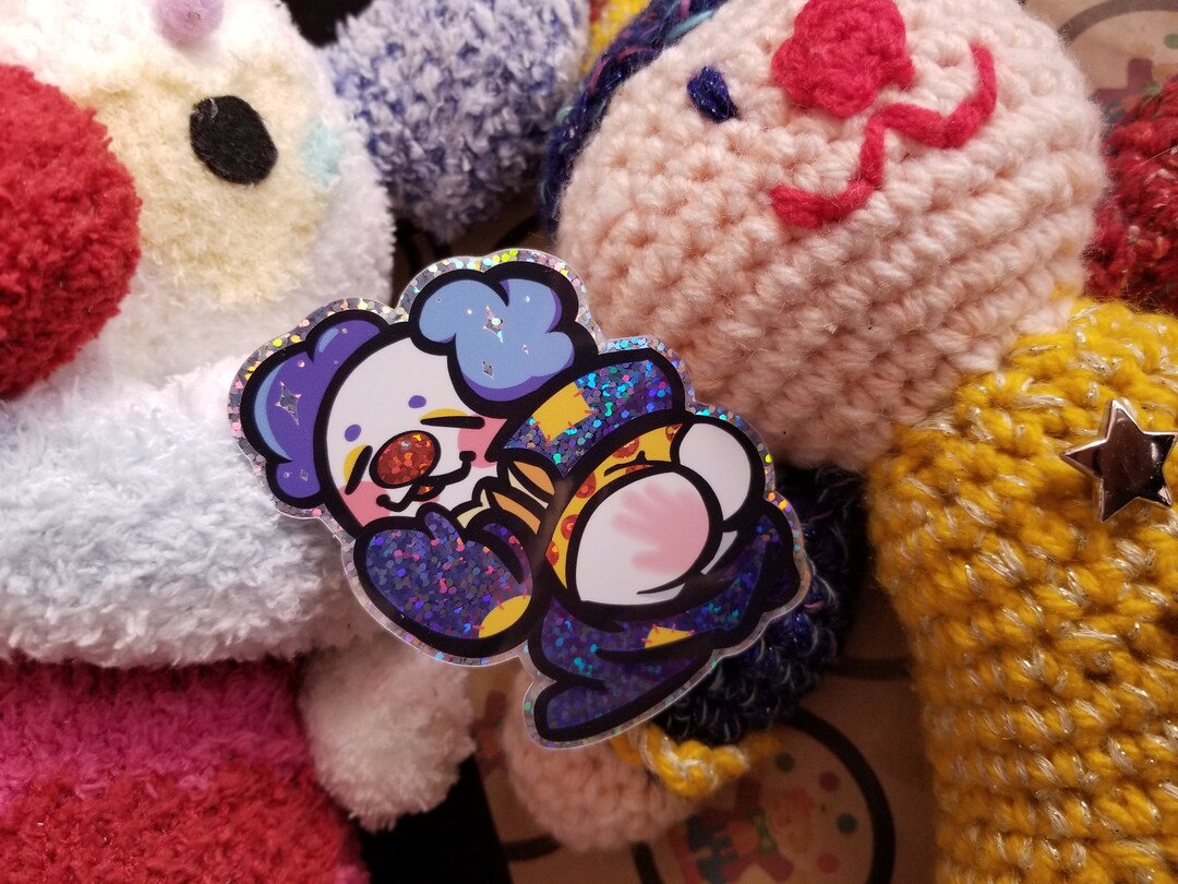 3 Spanky Clown Sticker HOLO GLITTER - Etsy