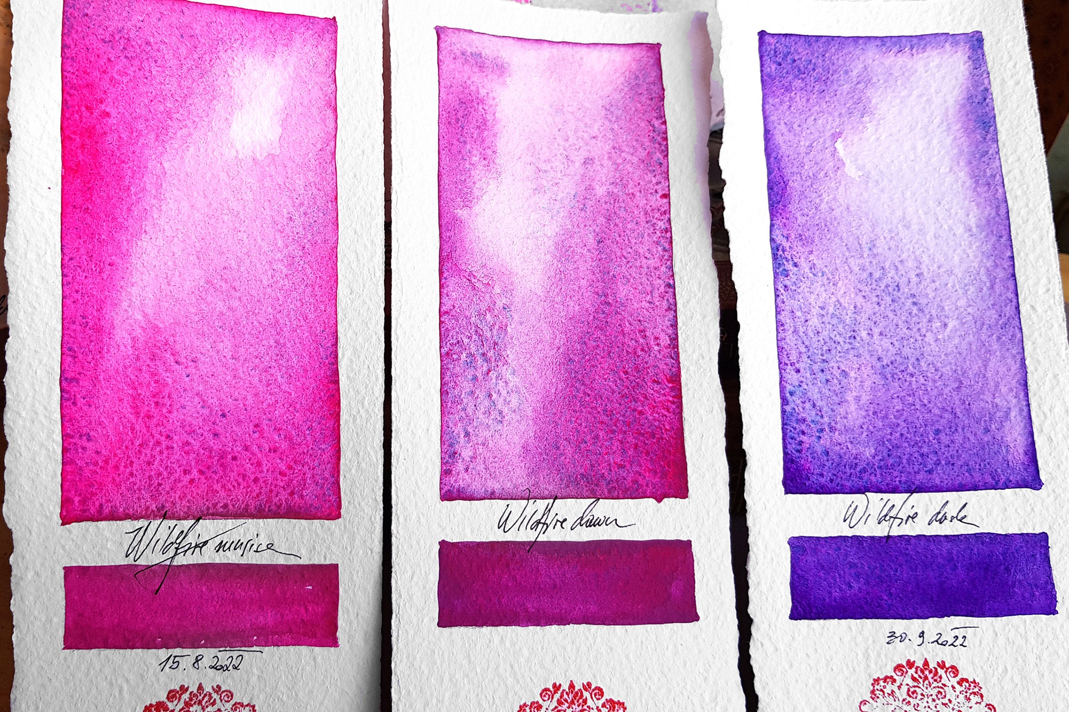Handmade Watercolor WILDFIRE GRANULATING Neon Series Pink - Etsy