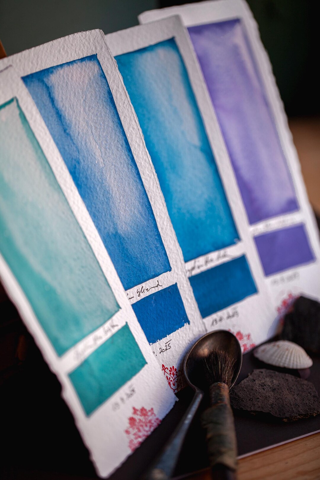 Handmade Egyptian Blue Watercolor Set: Artisan Pigment Paint - Etsy