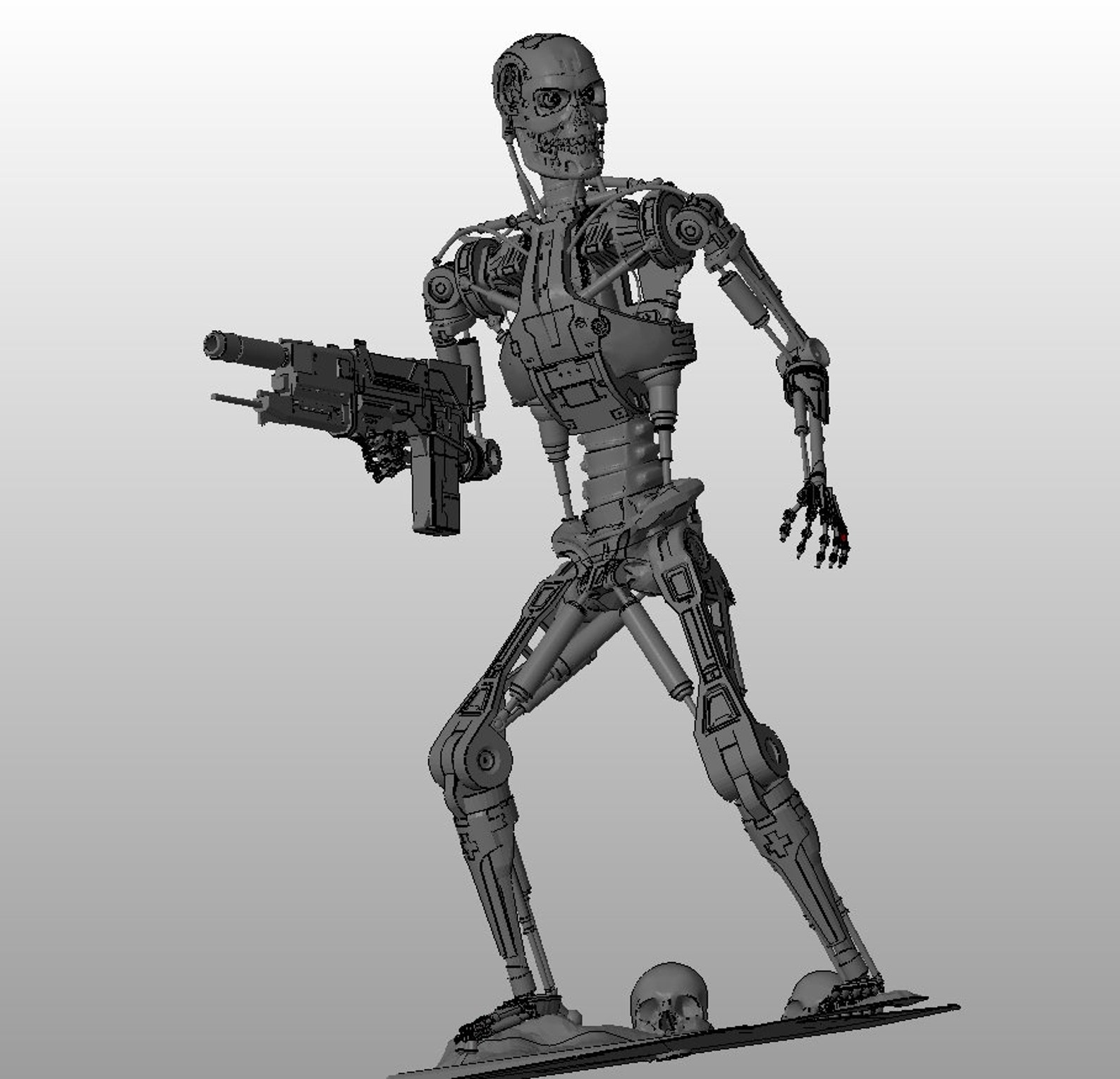 T2 Terminator T800 Endoskeletton 1:1 Lifesize STL File - Etsy