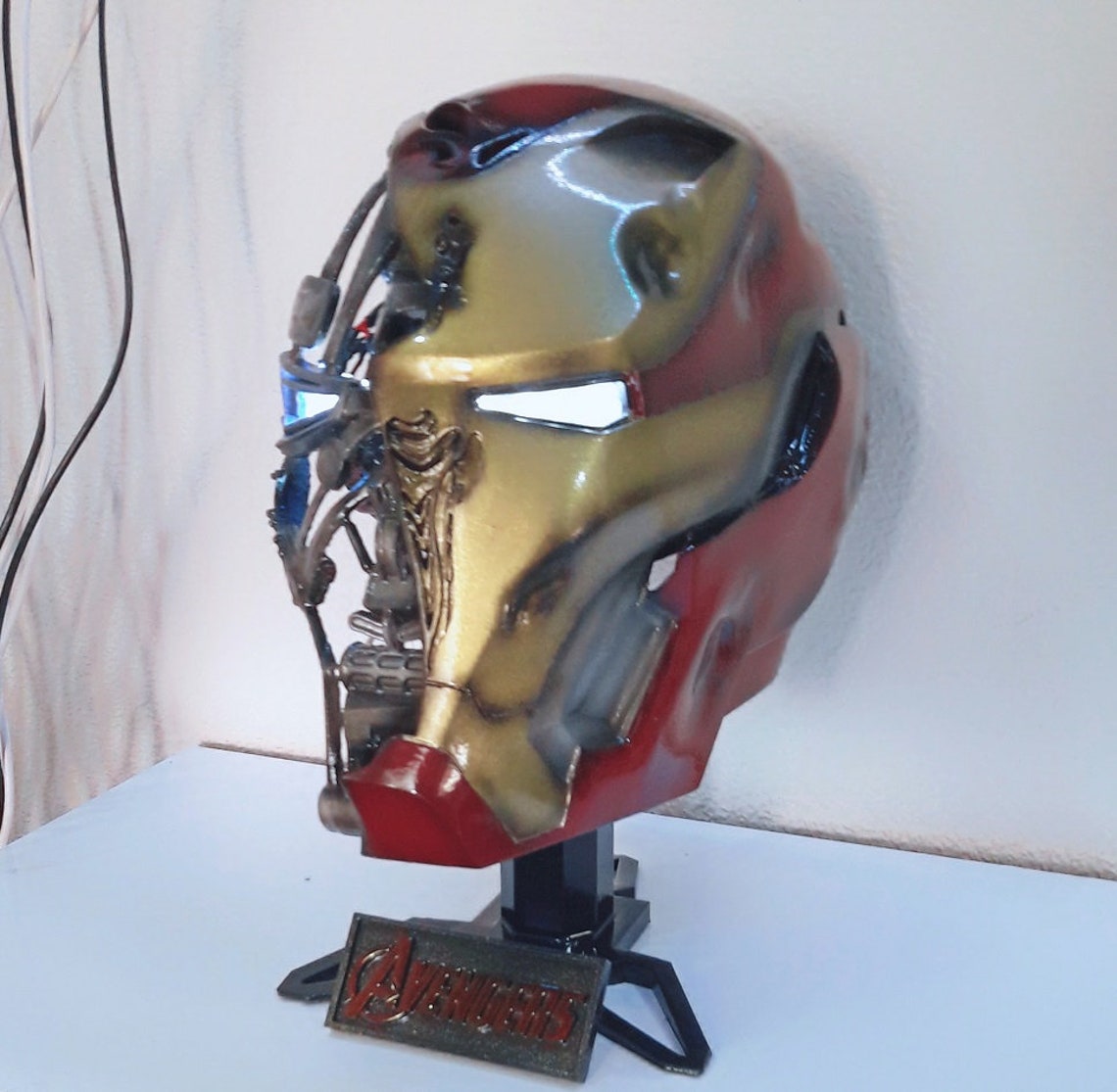 Iron Man Helmet Endgame Damage Life Size 1/1 Replica - Etsy