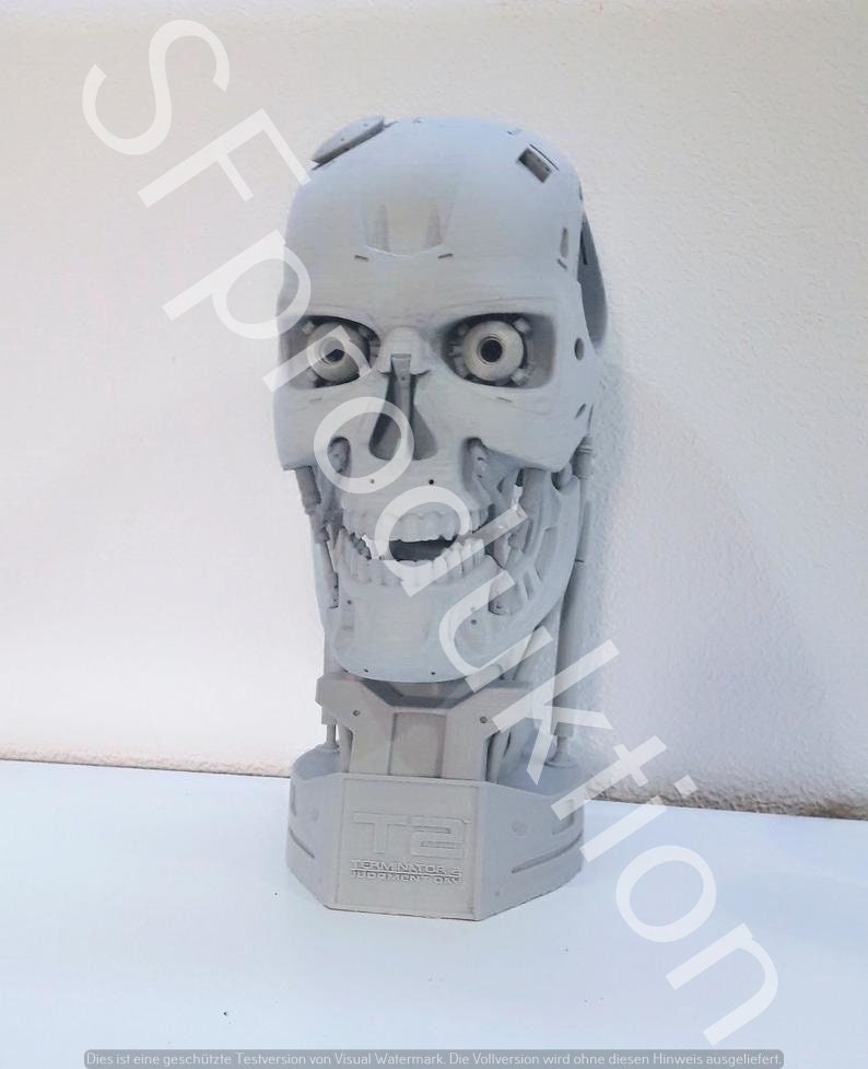 T2 Terminator T800 Endoskeletton Head 1:1 Lifesize Kit // - Etsy