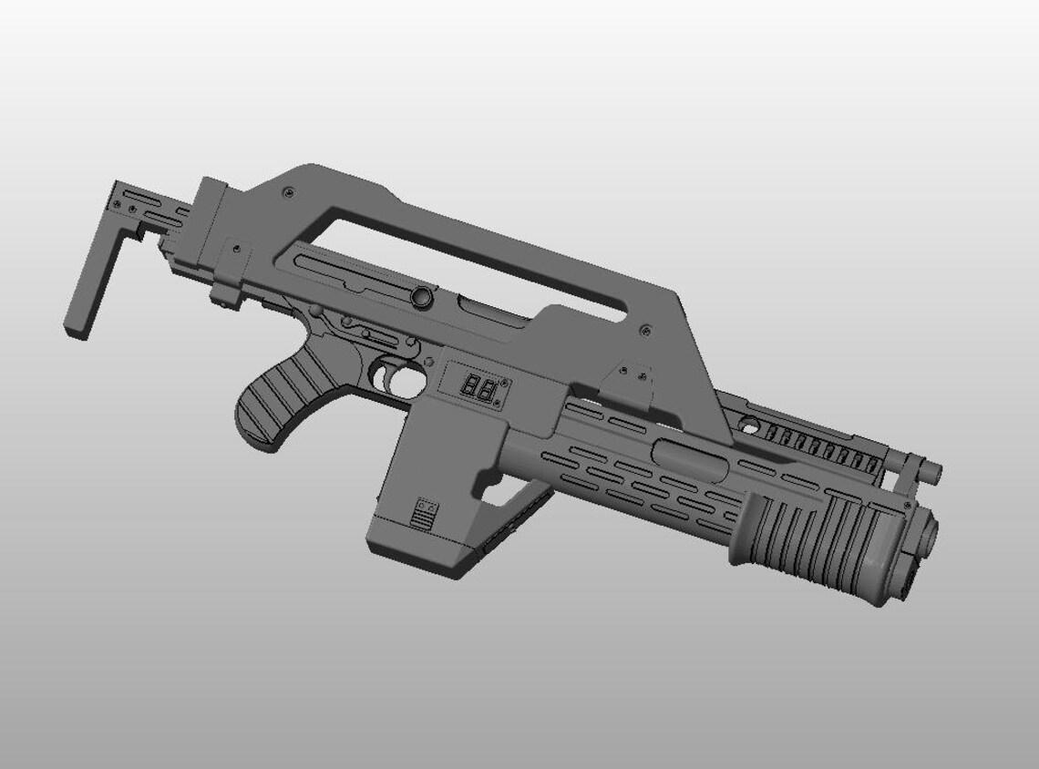 Aliens Pulse Rifle STL 1.1 Scale /digital Download STL - Etsy