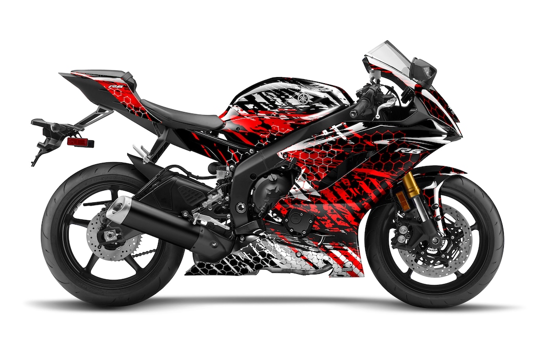 Graphic Kit for Yamaha R6 YZF-R6 2017-2021 "riot" Motorcycle Decals ...