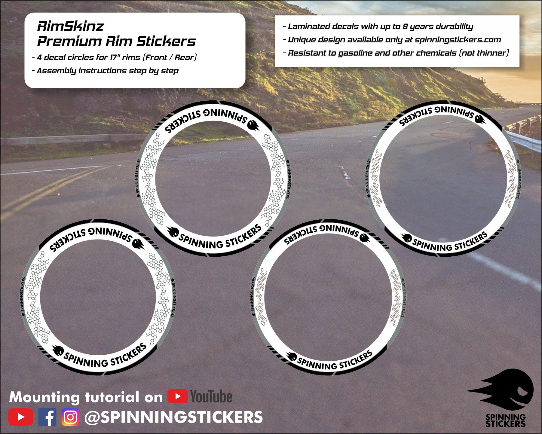 Wheel Stickers Roulette Wheel Rim Tape Motorcycle Decals | Etsy