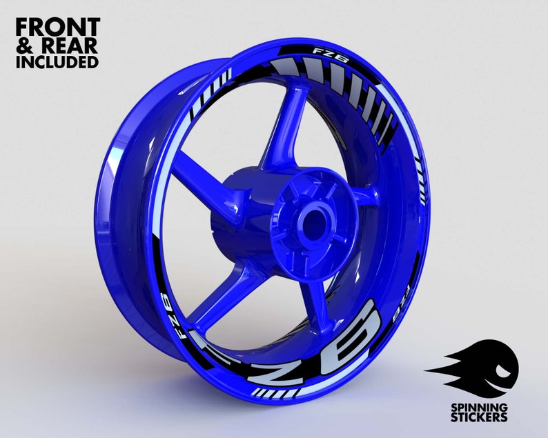 Wheel Stickers for Yamaha FZ6 FZ-6 Rim Stickers Decals Tape Stripes ...