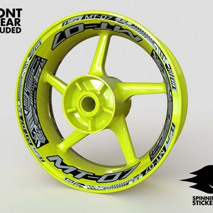 Wheel Stickers for Yamaha MT-07 MT07 Rim Tape Motorcycle Decals ...
