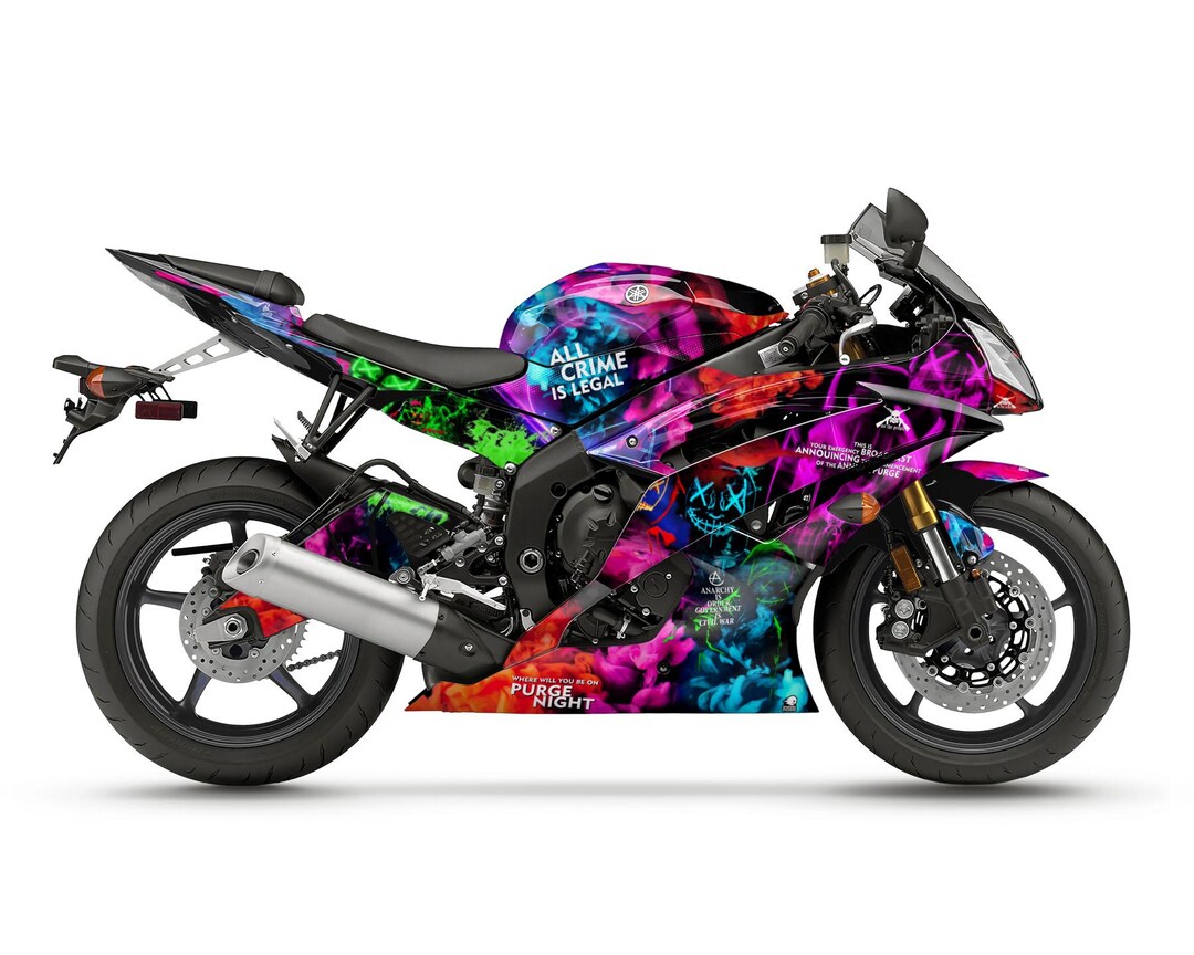 Graphic Kit for Yamaha R6 YZF-R6 2003-2021 "purge" Motorcycle Decals ...