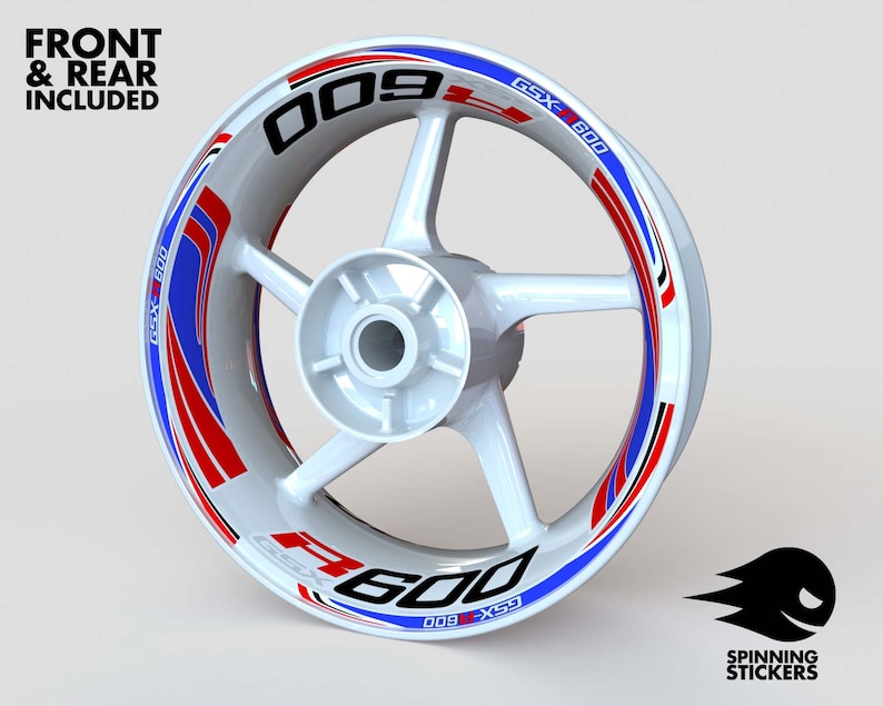 Wheel Stickers for Suzuki GSX-R 600 GSXR Rim Tape Stripes Decals ...