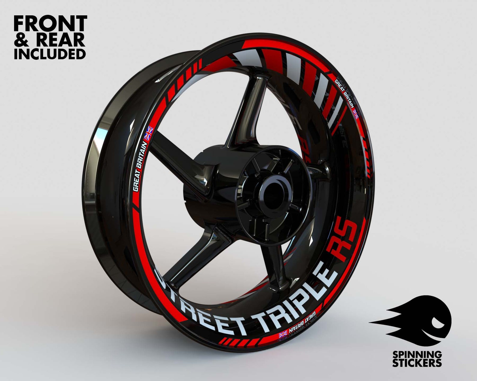 Wheel Stickers for Triumph Street Triple RS Rim Tape Motorcycle Decals ...