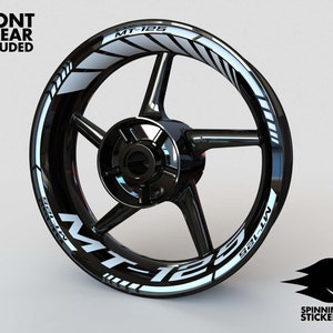 Wheel Stickers for Yamaha MT125 MT-125 Rim Tape Motorcycle Decals ...