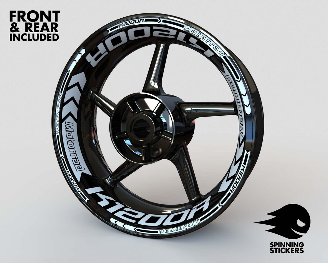 Wheel Stickers for BMW K1200R Rim Stickers Decals Tape Stripes Graphics ...