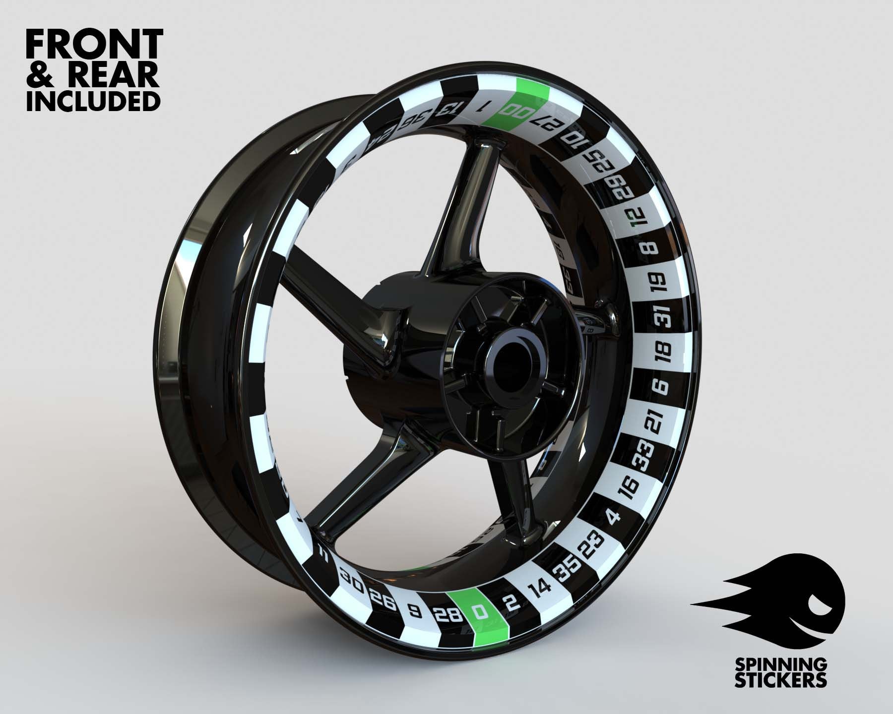 Wheel Stickers Roulette Wheel Rim Tape Motorcycle Decals | Etsy