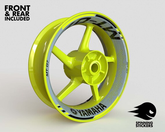 Prints Digital Prints Wheel Stickers for Yamaha MT-07 MT07 Rim Tape ...