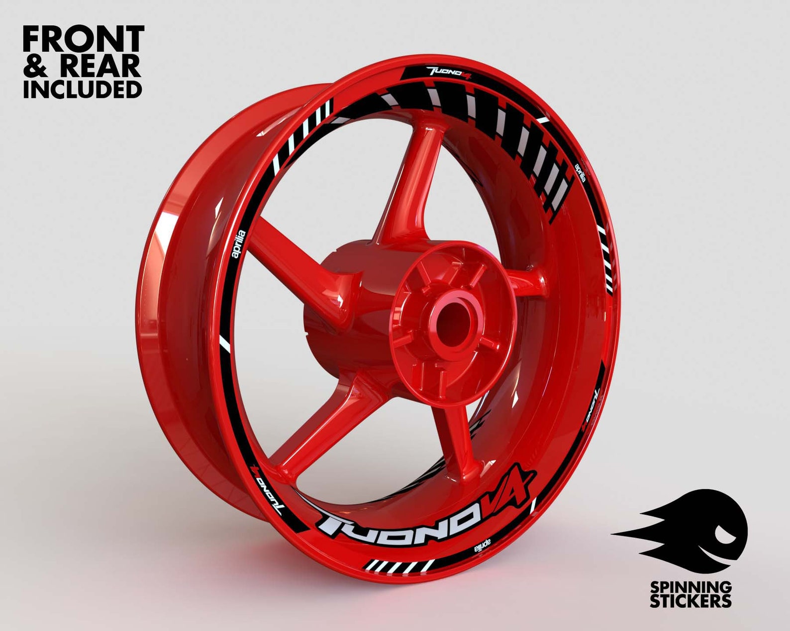 Wheel Stickers for Aprilia TUONO V4 Rim Stickers Decals Tape Stripes ...