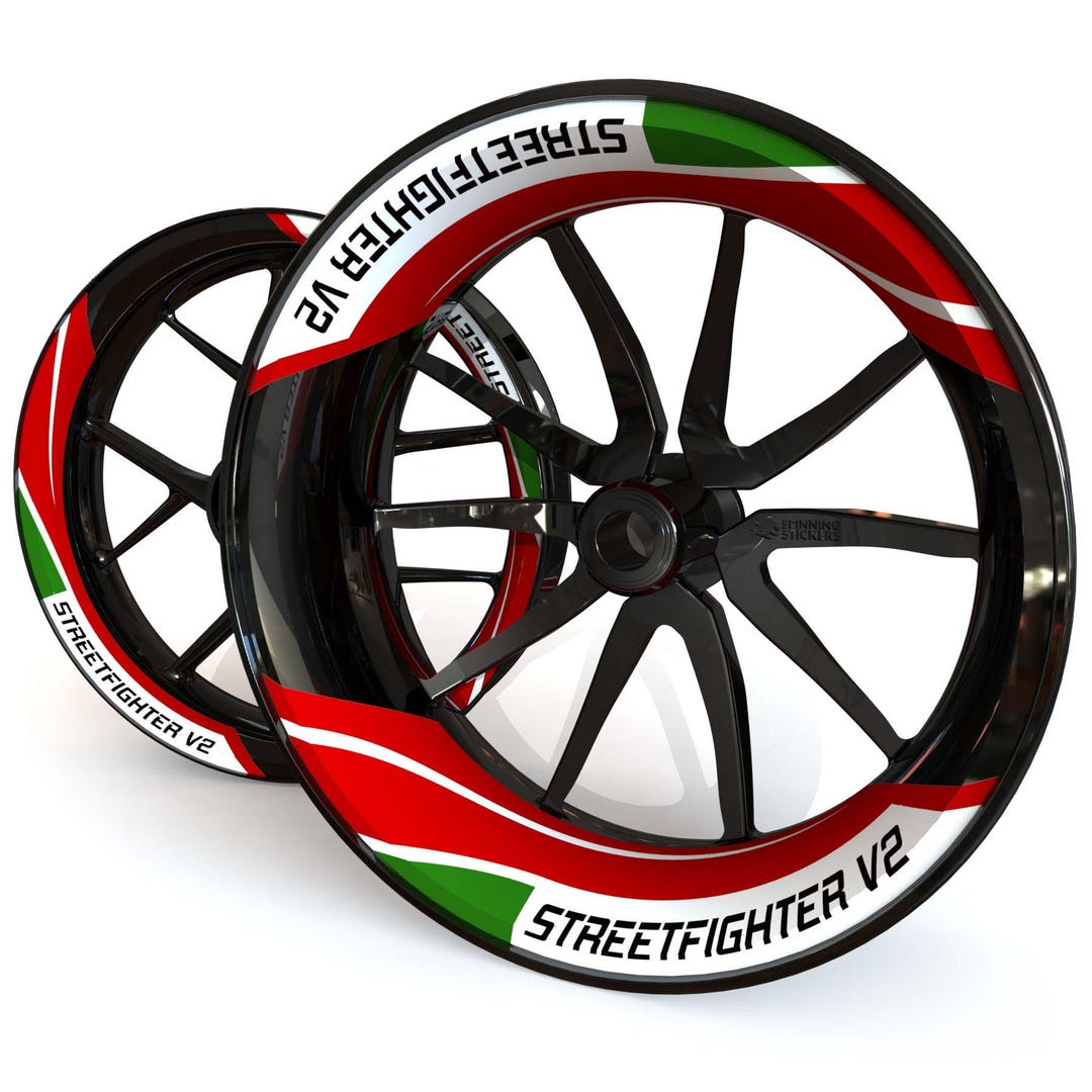 Wheel Stickers Streetfighter V2 Rim Stickers Decals Stripes Graphics ...