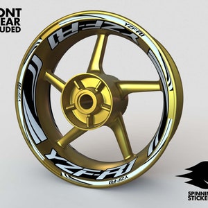 Wheel Stickers for Yamaha R1 YZF-R1 Rim Tape Motorcycle Decals Graphics ...