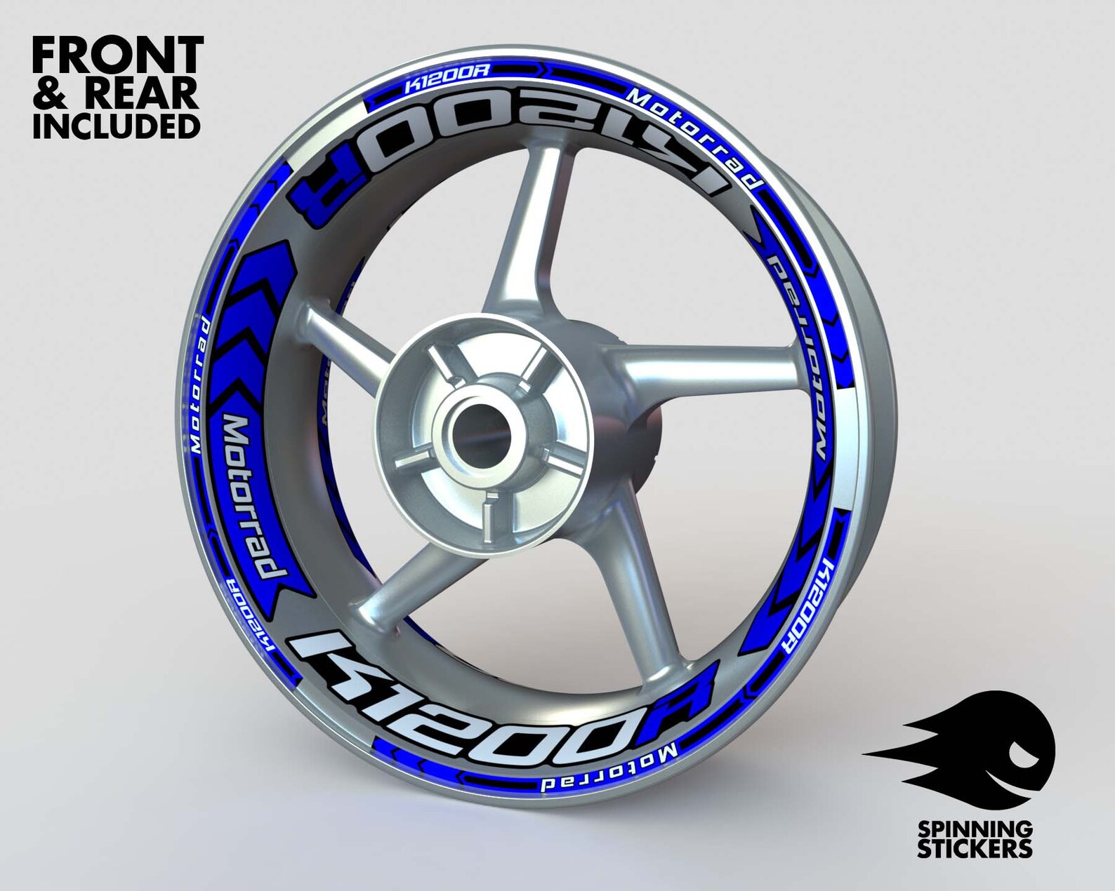 Wheel Stickers for BMW K1200R Rim Stickers Decals Tape Stripes Graphics ...
