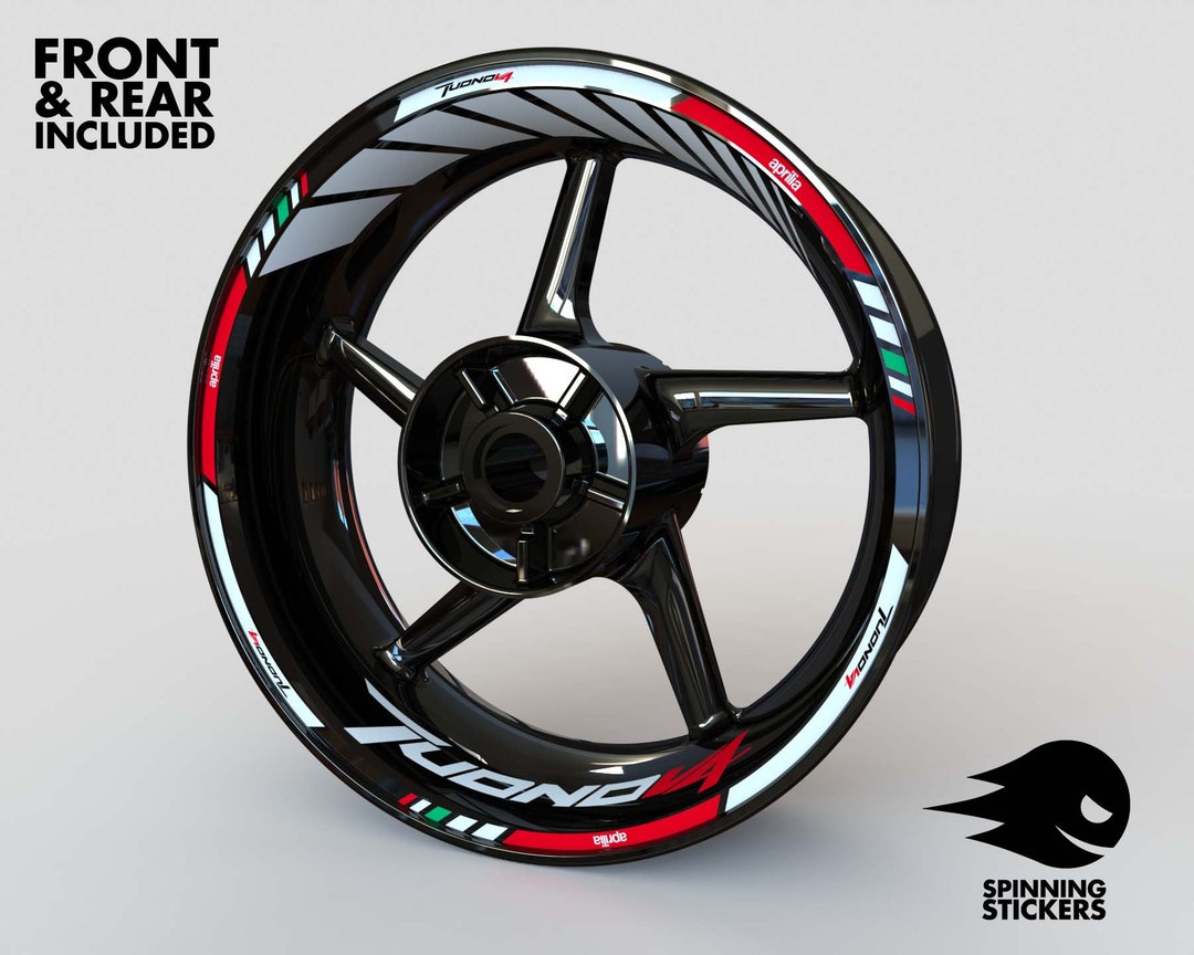 Wheel Stickers for Aprilia TUONO V4 Rim Stickers Decals Tape Stripes ...