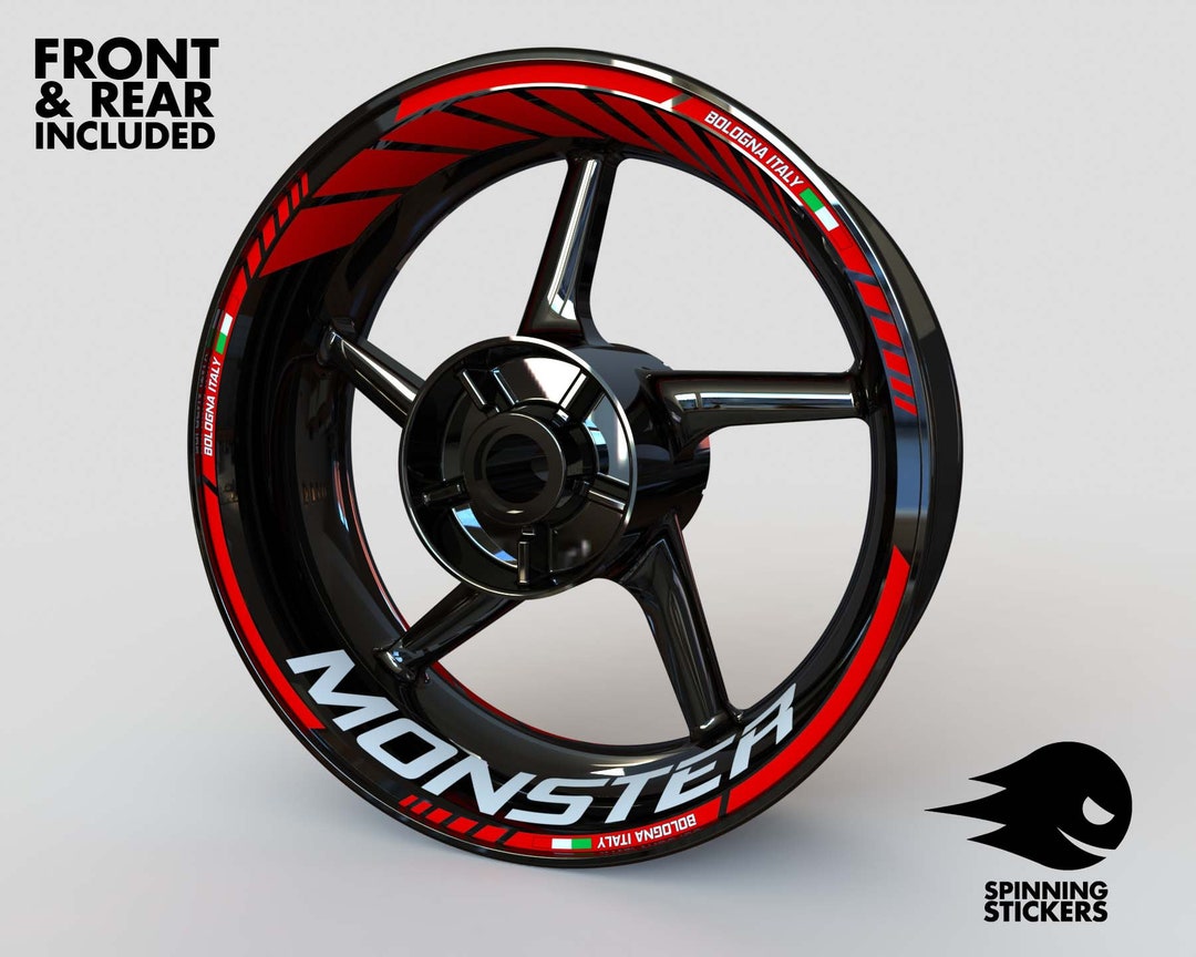 Wheel Stickers for Ducati MONSTER Rim Stickers Decals Tape Stripes ...