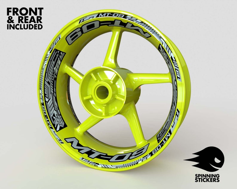 Wheel Stickers for Yamaha MT-09 MT09 Rim Tape Motorcycle Decals ...
