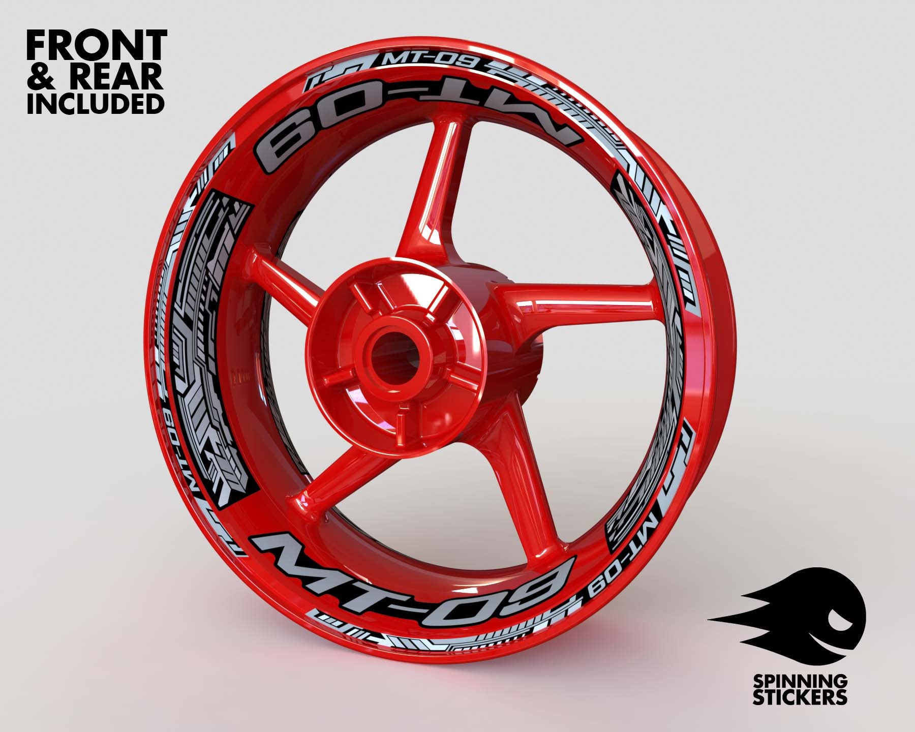 Wheel Stickers for Yamaha MT-09 MT09 Rim Tape Motorcycle Decals ...