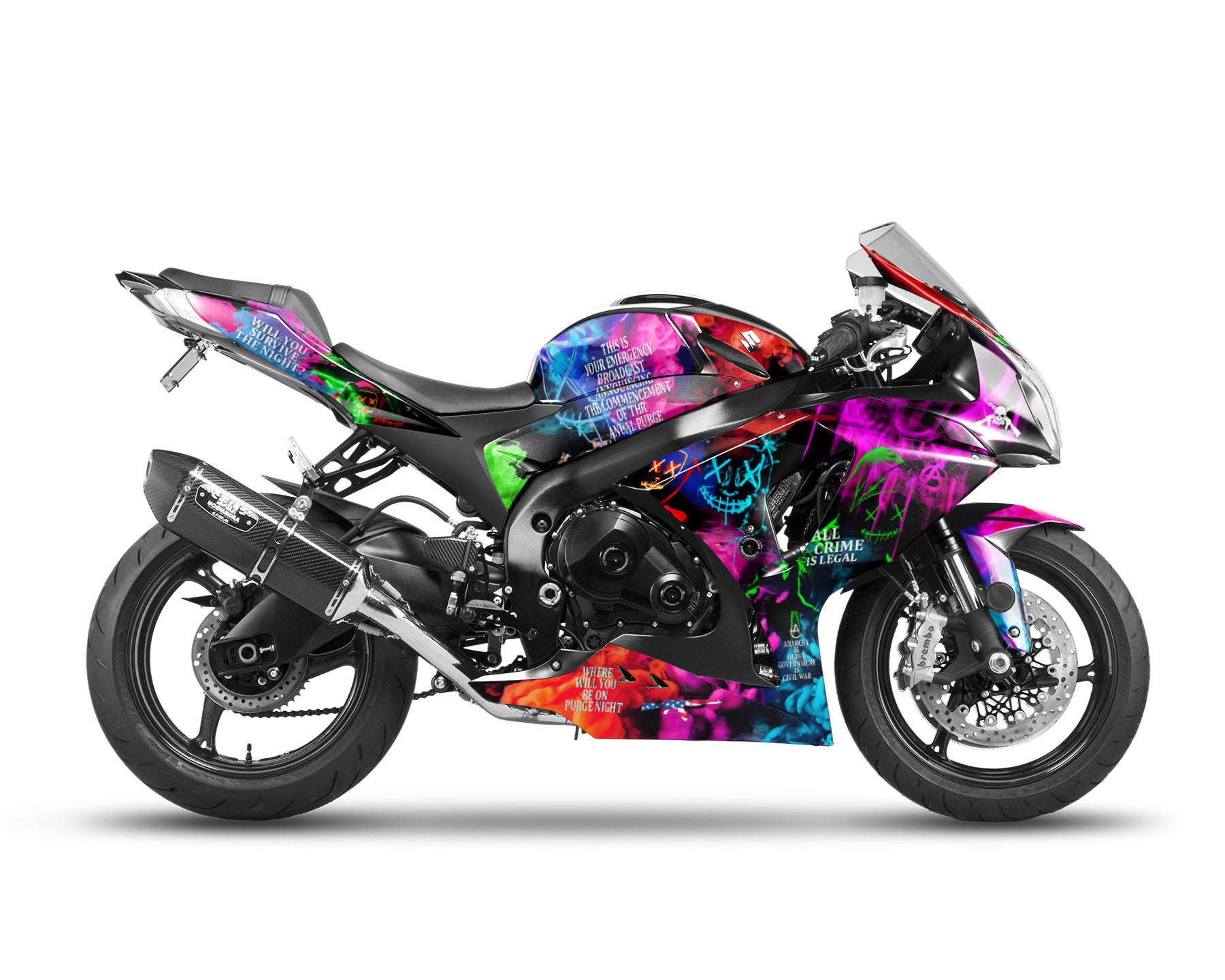 Graphic Kit for Suzuki GSXR GSX-R 1000 "purge" 2009-2024 Motorcycle ...