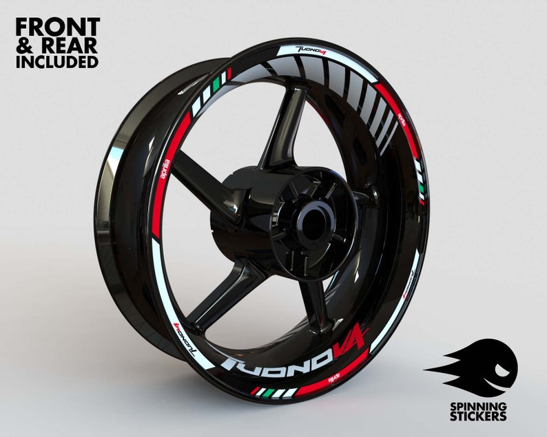 Wheel Stickers for Aprilia TUONO V4 Rim Stickers Decals Tape Stripes ...