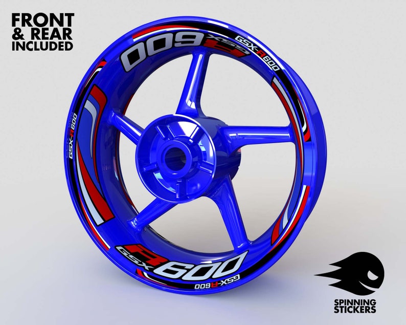 Wheel Stickers for Suzuki GSX-R 600 GSXR Rim Tape Stripes Decals ...
