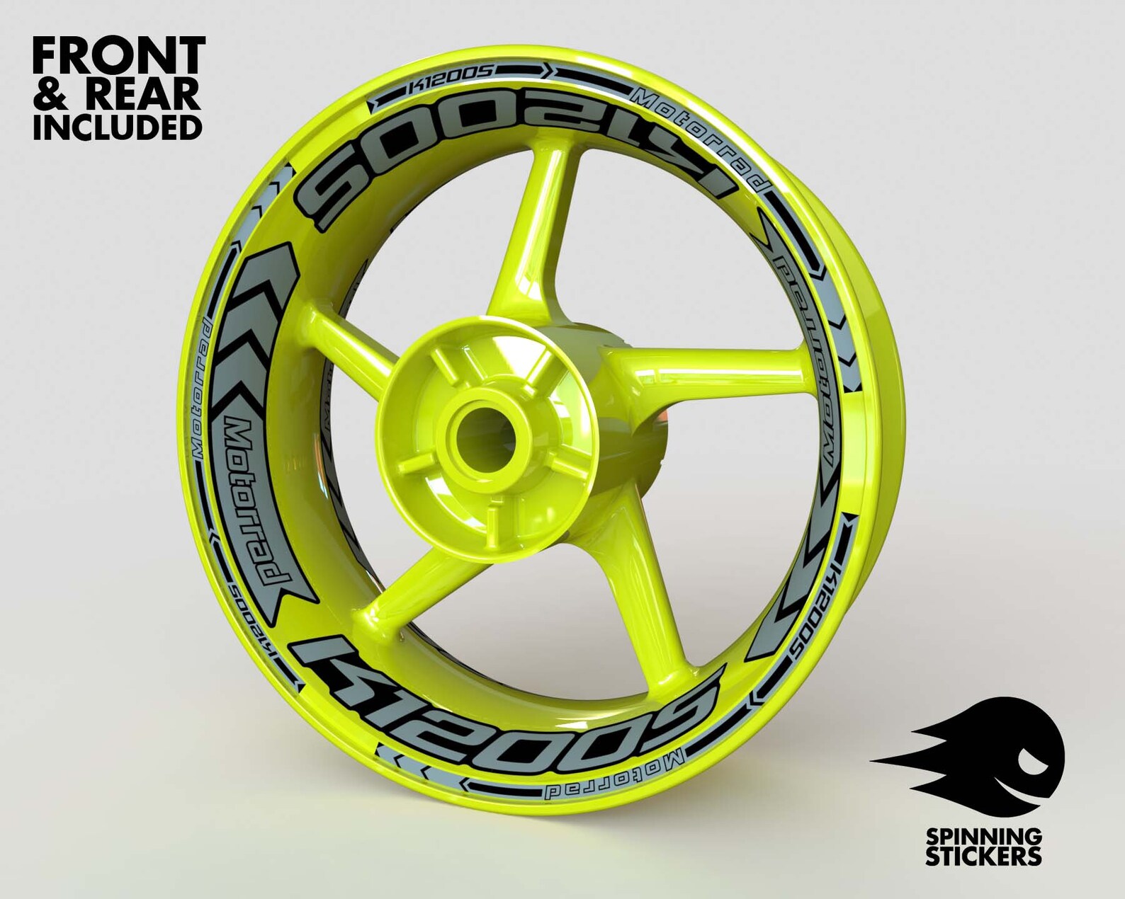 Wheel Stickers for BMW K1200S Rim Stickers Decals Tape Stripes Graphics ...