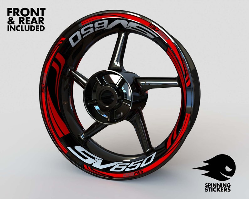 Wheel Stickers for Suzuki SV650 Rim Stickers Decals Tape Stripes ...