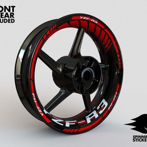 Wheel Stickers for Yamaha R3 YZF-R3 Rim Tape Stripes Decals Graphics ...