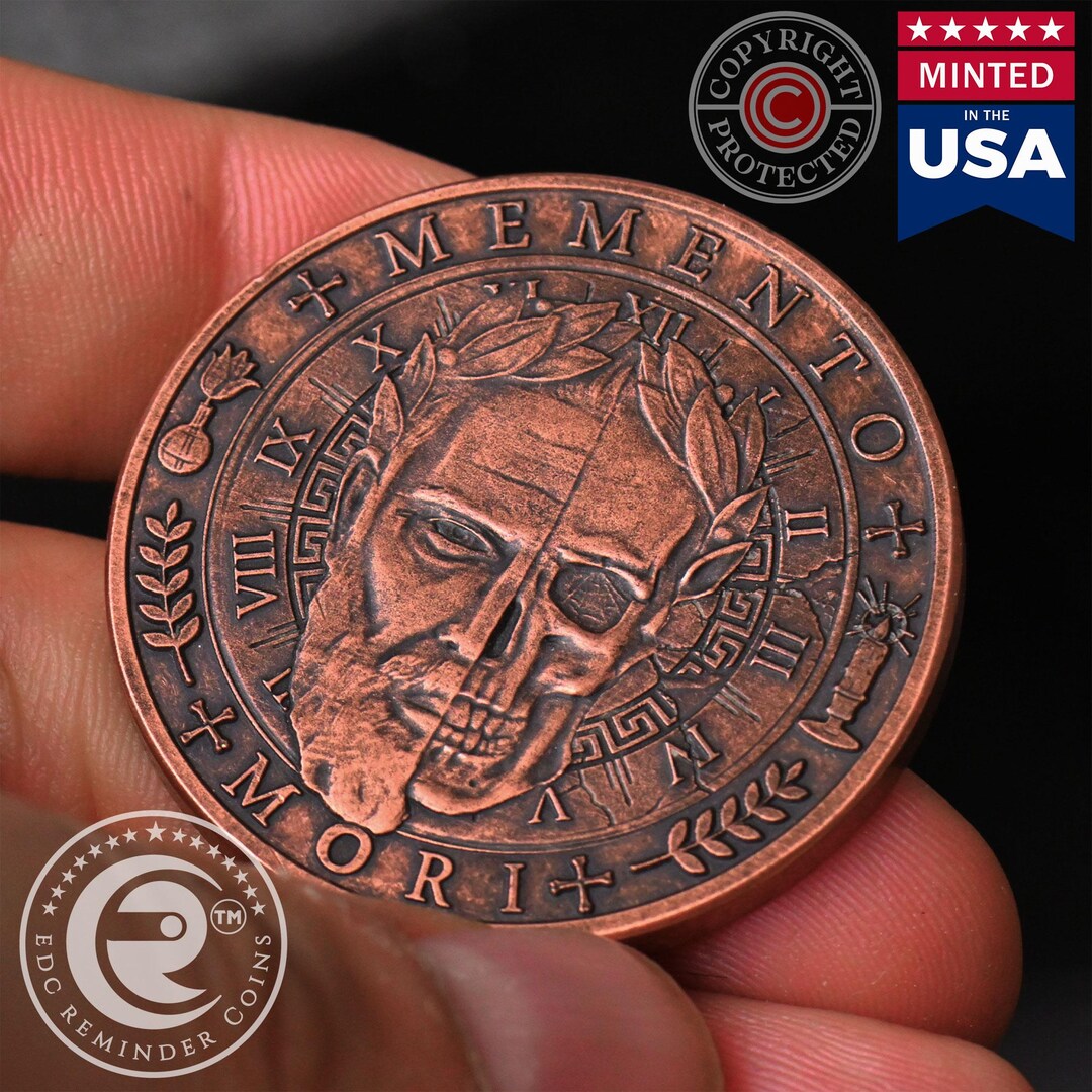 Memento Mori Coin | EDC Reminder Coins | Daily Stoic Reminder Token ...