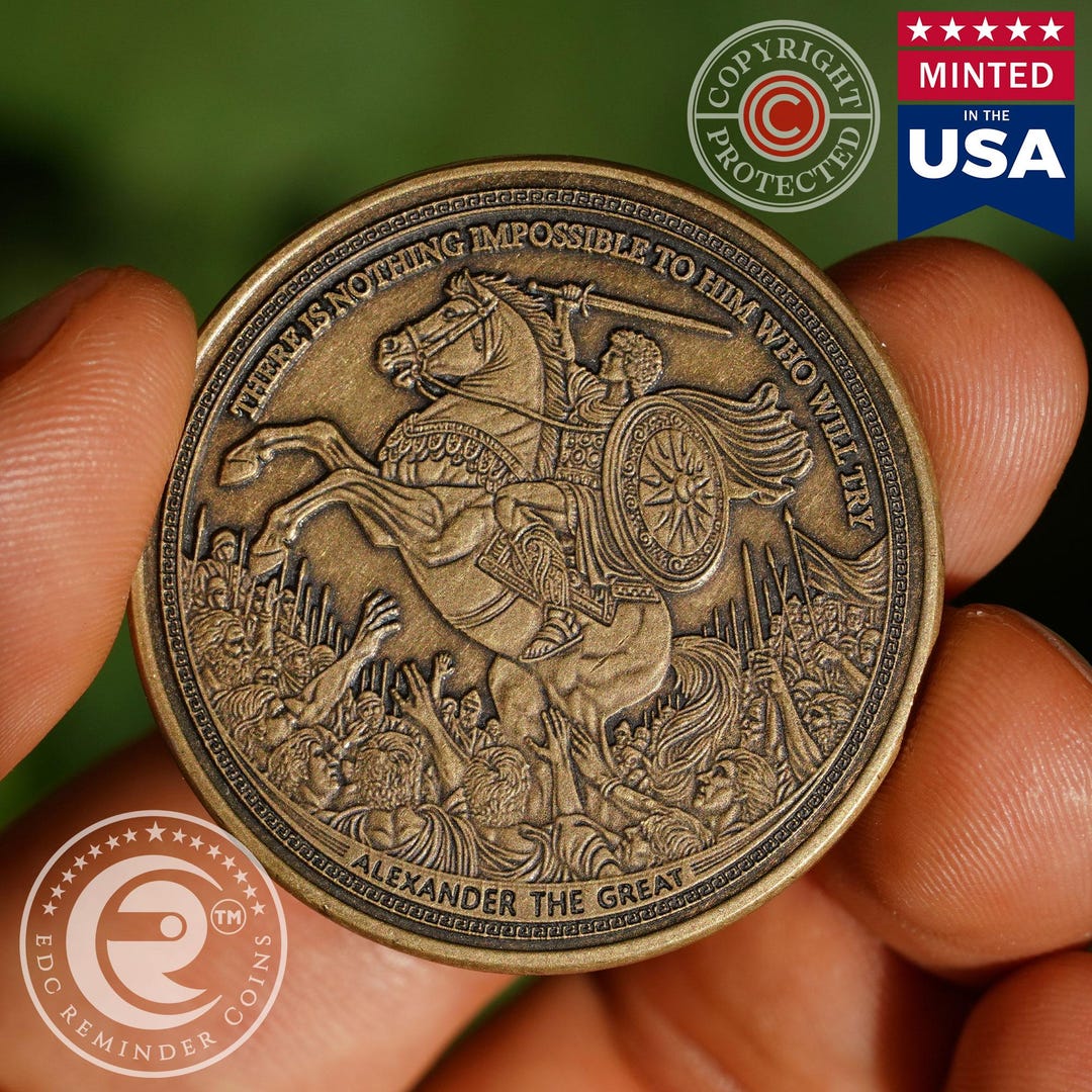 Alexander the Great Coin | EDC Reminder Coin | Daily Stoic Medallion ...
