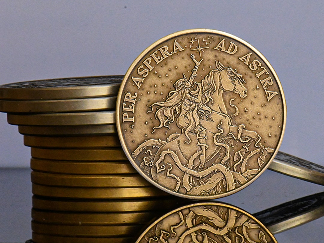 Per Aspera Ad Astra Coin EDC Reminder Challenge Coin - Etsy