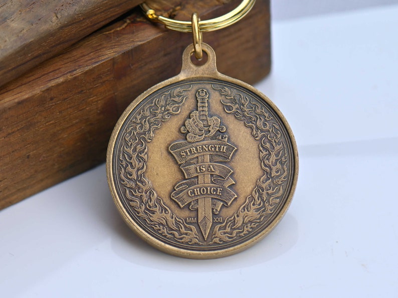 Phoenix Key Tag Post Fata Resurgo Rise Like a Phoenix EDC - Etsy