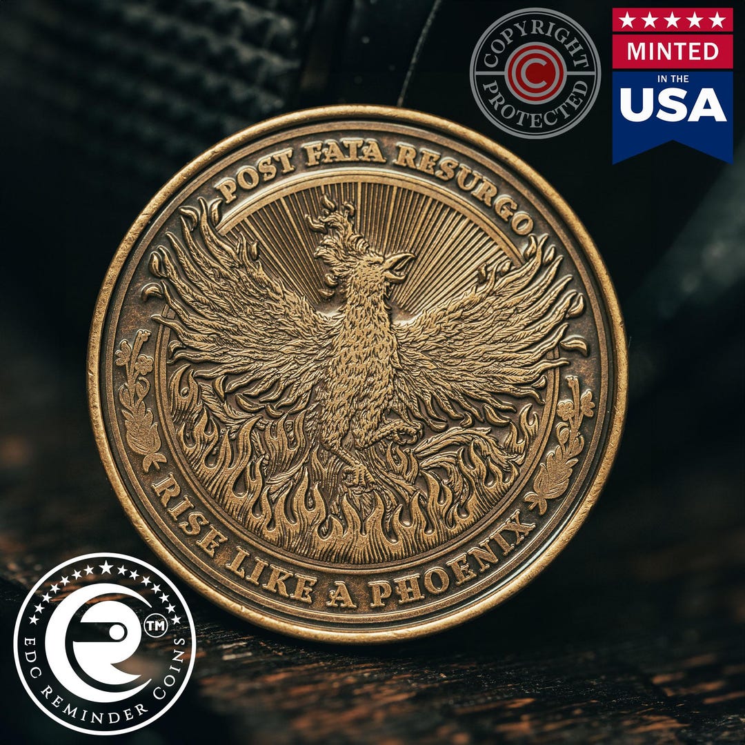 Phoenix Coin| EDC Reminder Challenge Coin | Phoenix Bird Fire Rising ...