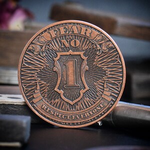 Badass Coin | EDC Copper Coin | Men Birthday Copper Anniversary Present ...