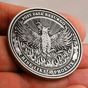 Phoenix Coin| EDC Reminder Challenge Coin | Phoenix Bird Fire Rising ...