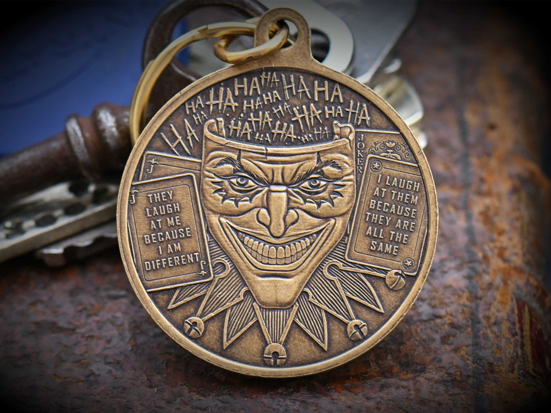 Joker Key Tag | EDC Reminder Coins | Motivational Key Ring ...
