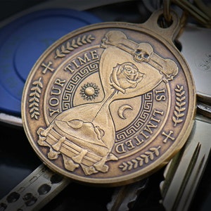 Memento Mori Key Tag Memento Mori Skull Worry EDC Coin Daily Stoic ...