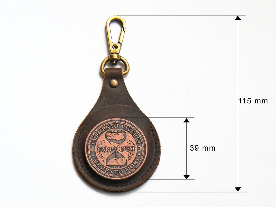 Coin Holder Leather Key Tag | Coin Slip Key Tag | Leather Coin Case ...