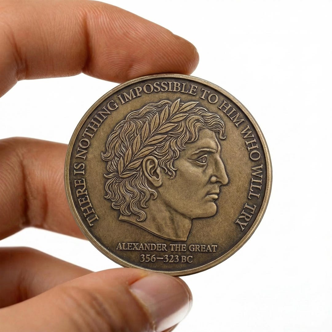 Alexander the Great Coin | EDC Reminder Coin | Daily Stoic Medallion ...
