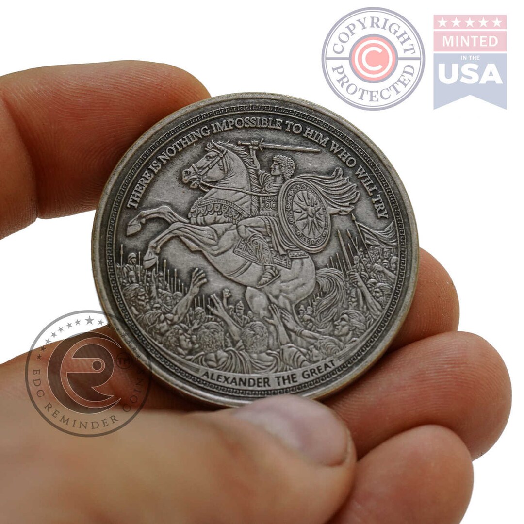 Alexander the Great Coin | EDC Reminder Coins | Daily Stoic Medallion ...