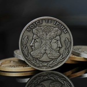 Know Thyself Coin EDC Reminder Coins Daily Stoic Quote Socrates Coin ...