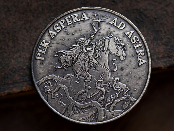 Per Aspera Ad Astra Coin EDC Reminder Challenge Coin Gift - Etsy