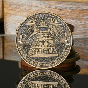 Addiction Coin EDC Reminder Coins Recovery Coin Medallion Serenity Gift ...