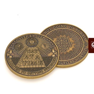 Addiction Coin | EDC Reminder Coins | Recovery Coin Medallion ...