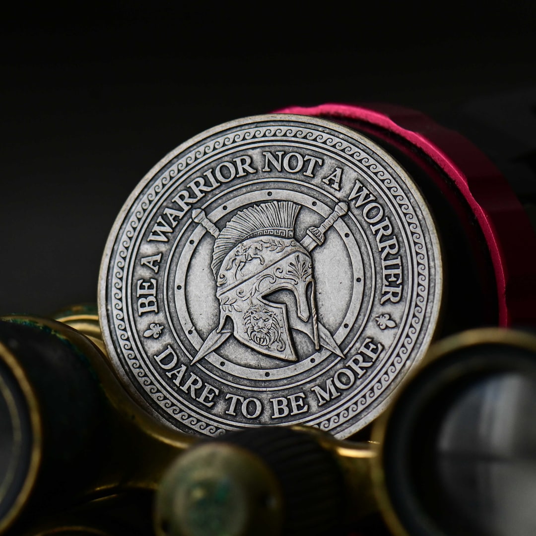 Warrior Mindset Coin EDC Reminder Coins Everyday Carry Quote Coins ...